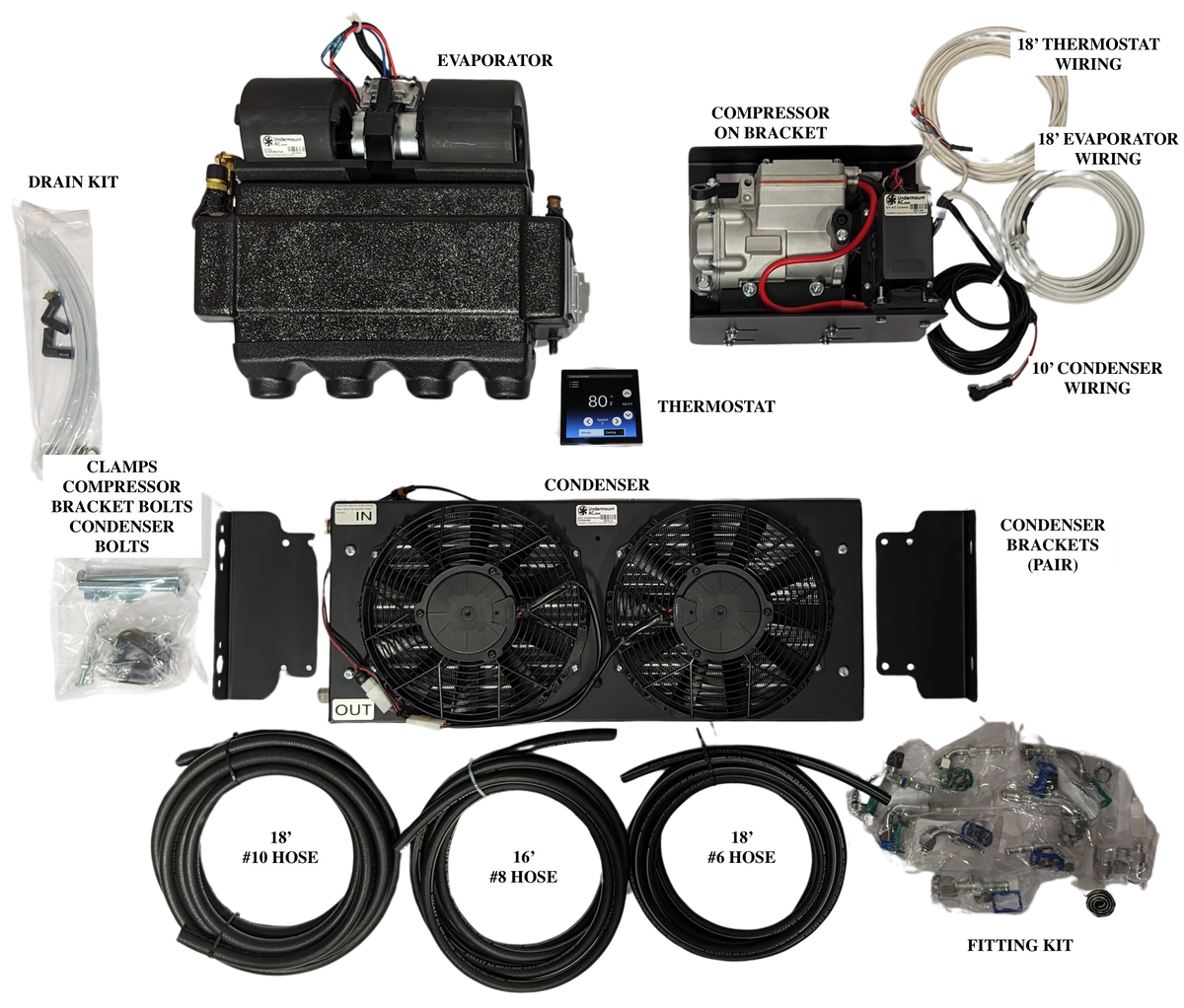 48V Undermount Air Conditioner for class B van or RV - Ducted Evaporat ...